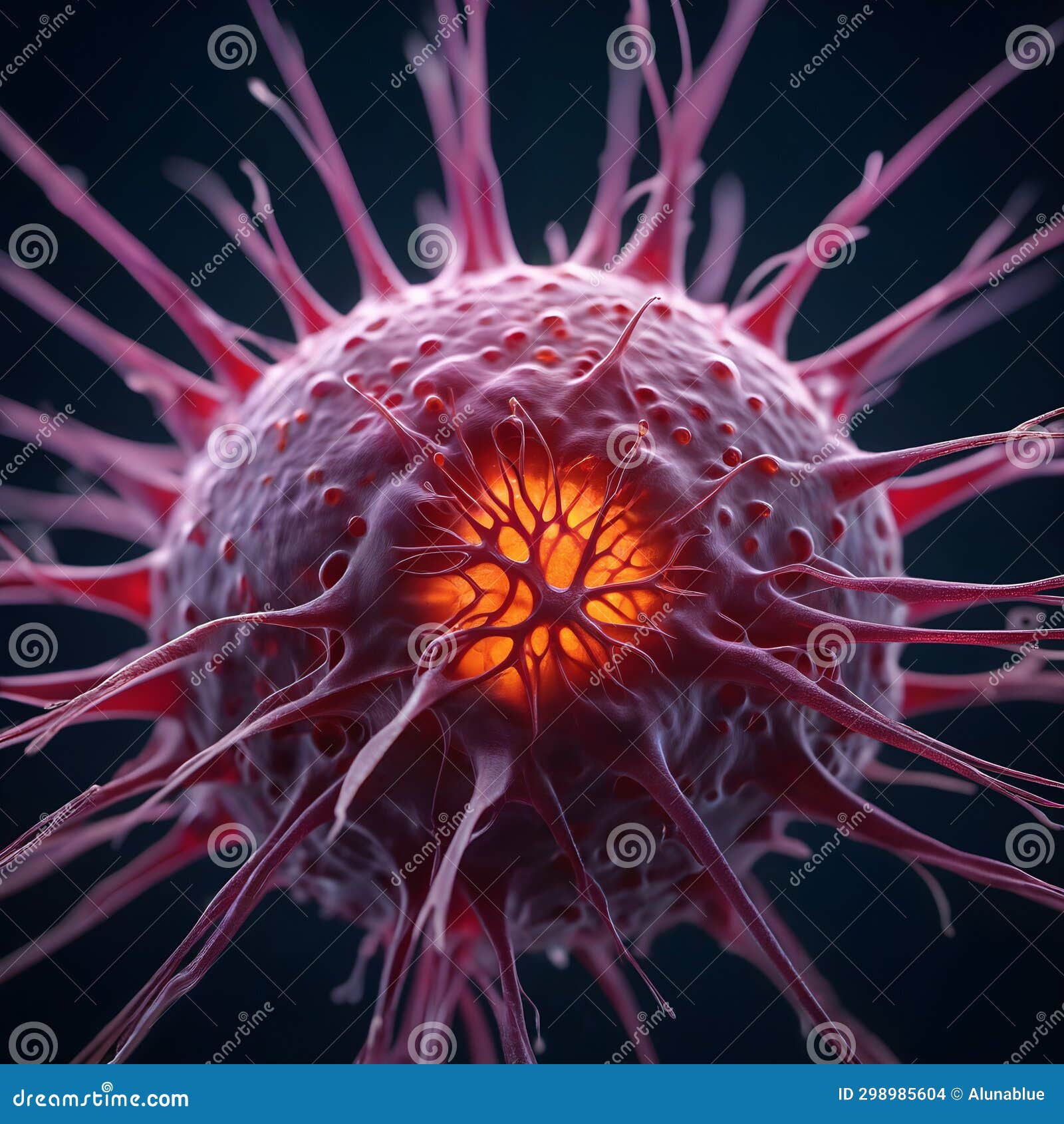 A Close Up Digital Illustration of a Cell. Stock Illustration ...