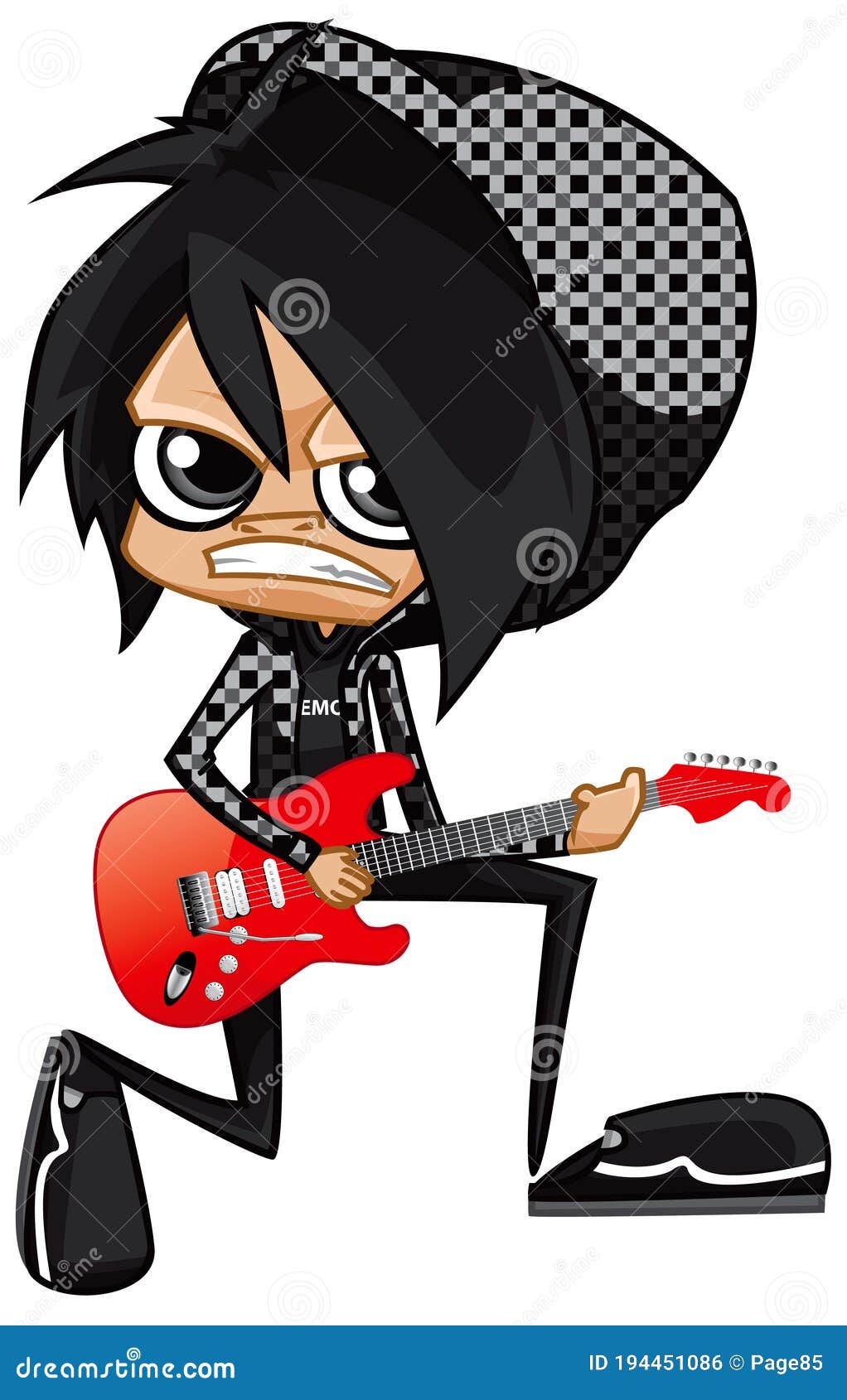 Punk boy stock illustration. Illustration of punk, cartoon - 194451086