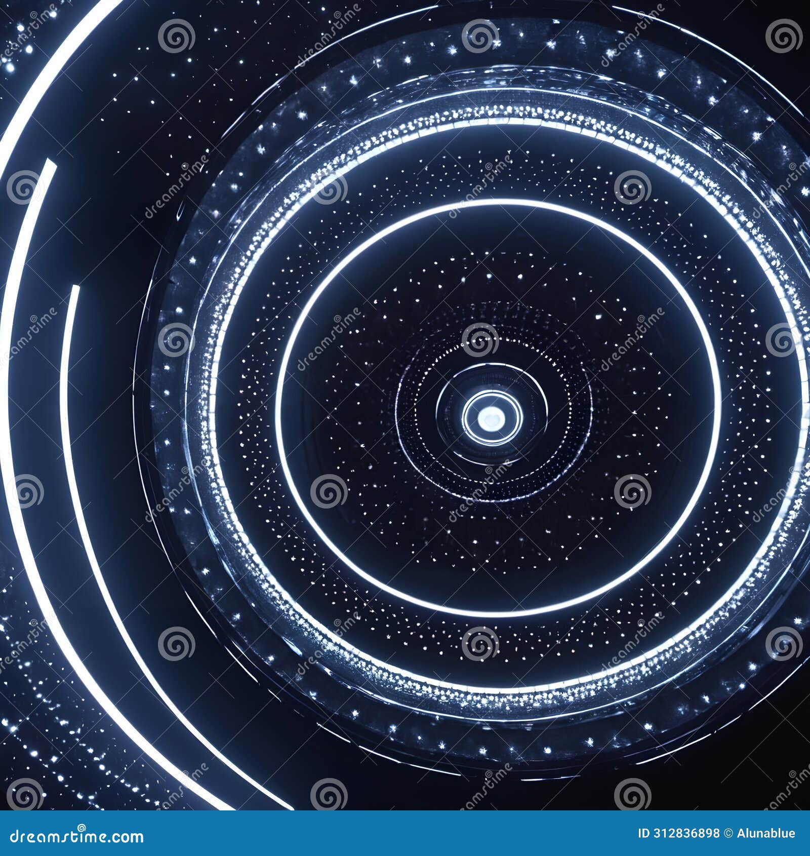 A Digital Illustration of a Quantum Environment. Stock Illustration ...