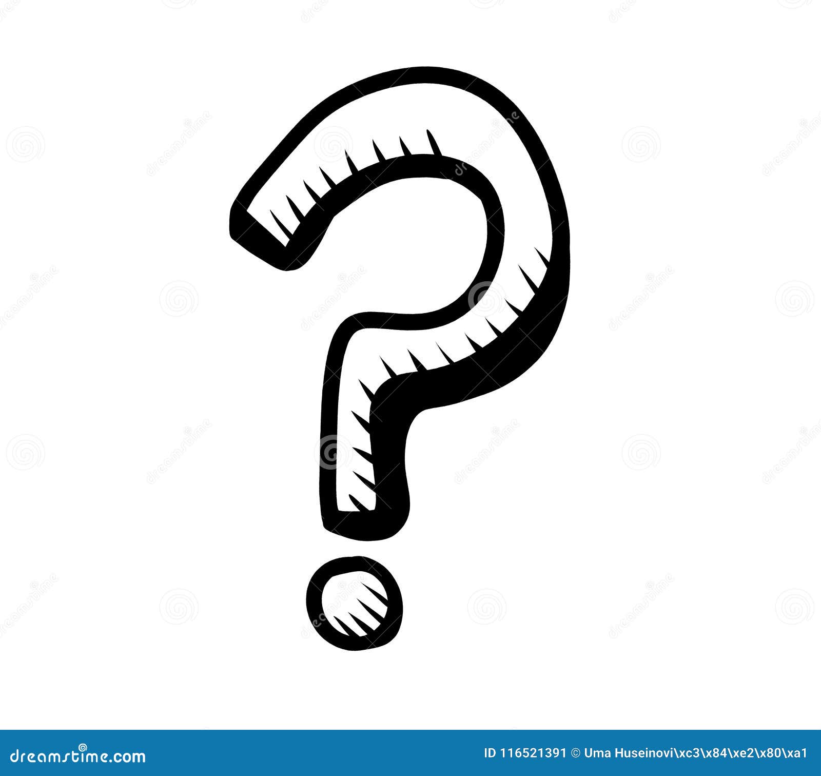 Epic Question Mark Doodle stock illustration. Illustration of graphic ...