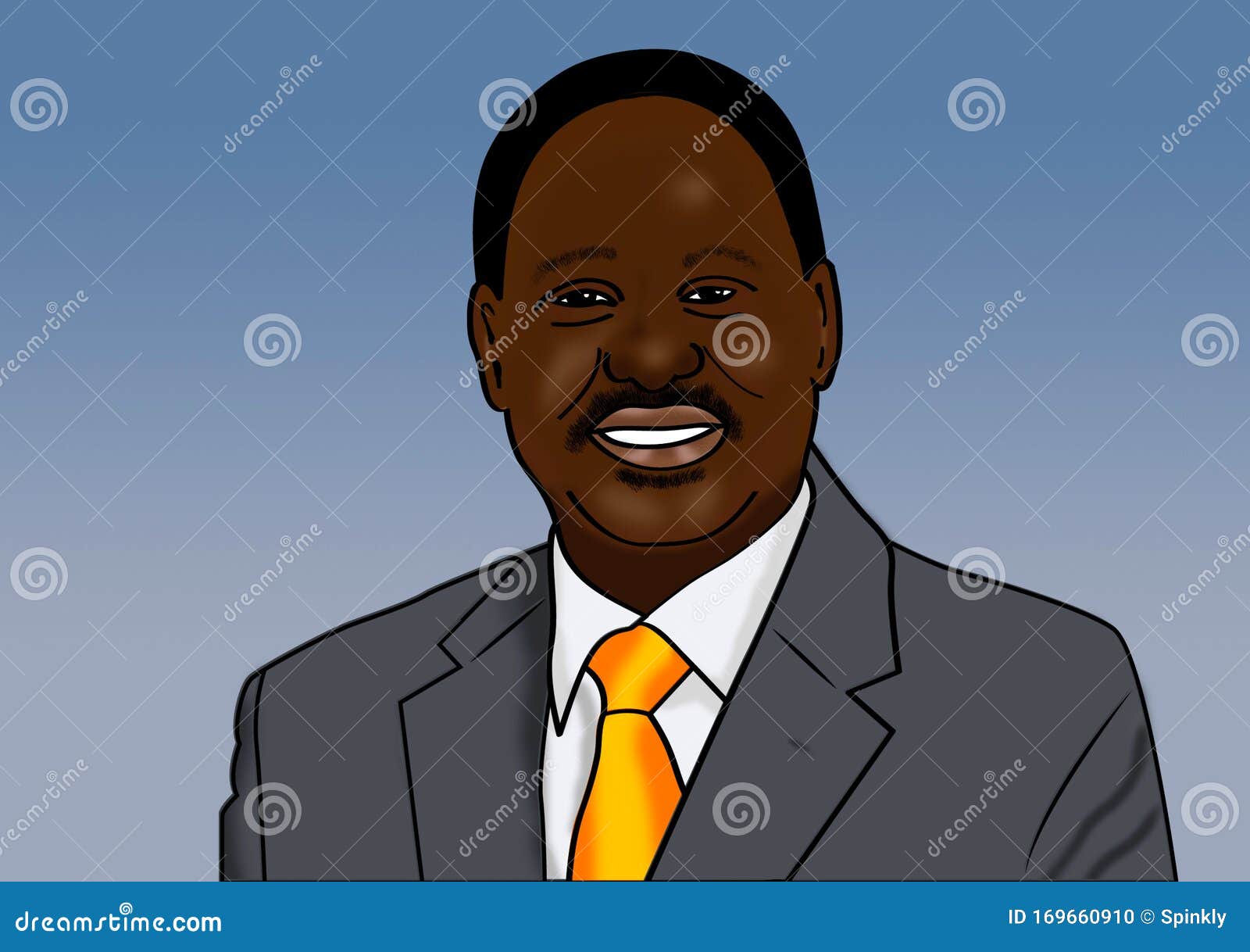Digital Illustration of Raila Odinga Editorial Image - Illustration of ...