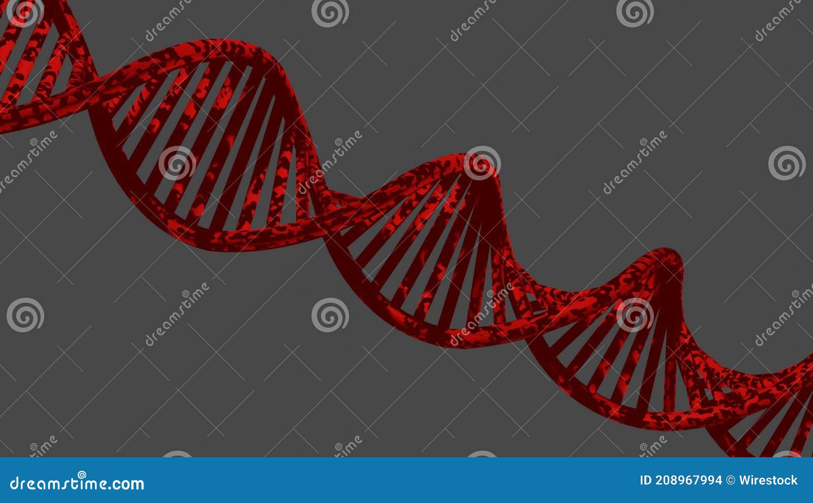 Digital Illustration of a Red DNA Strand Stock Illustration ...