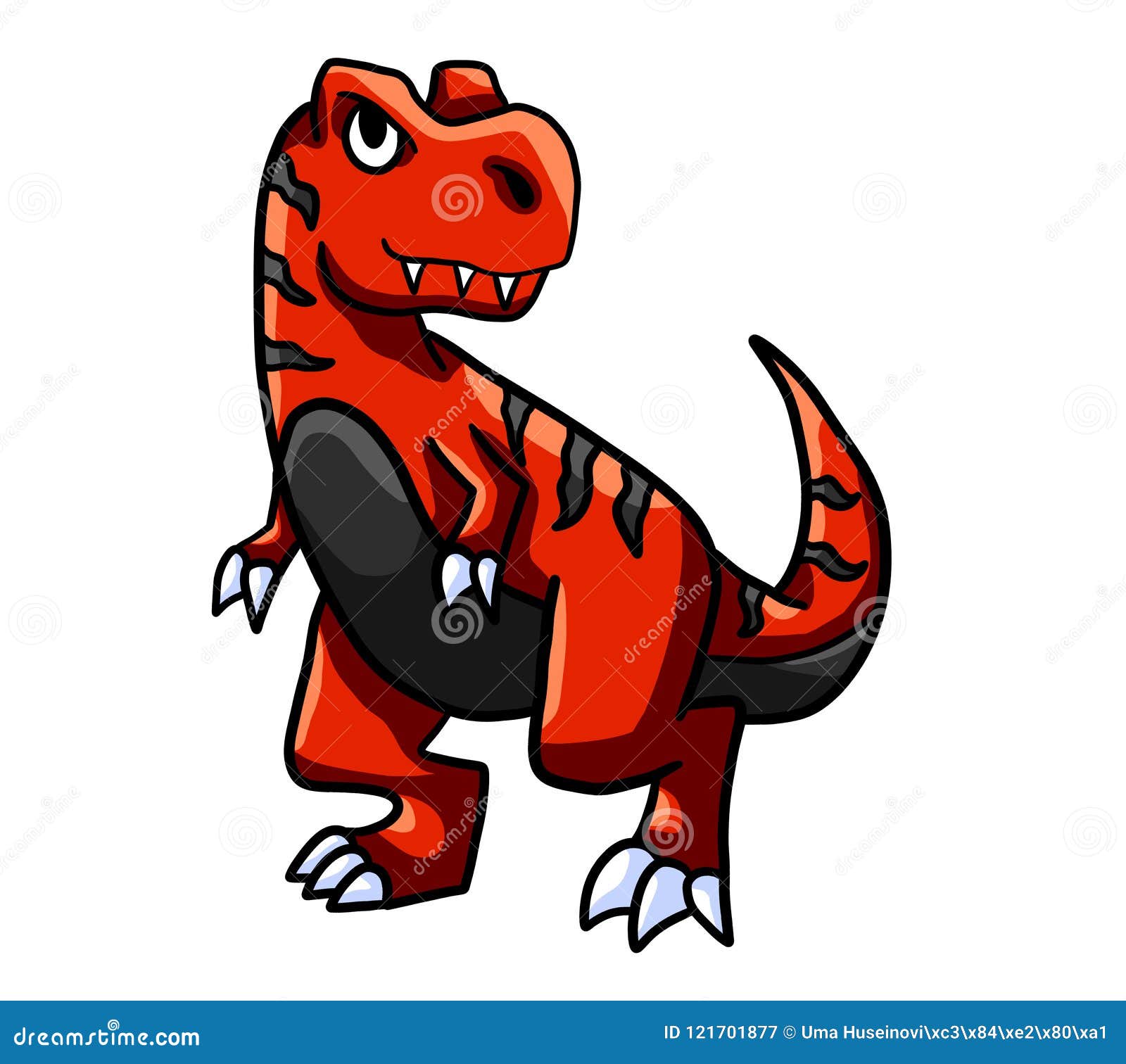 Big Red T Rex stock illustration. Illustration of cartoon - 121701877