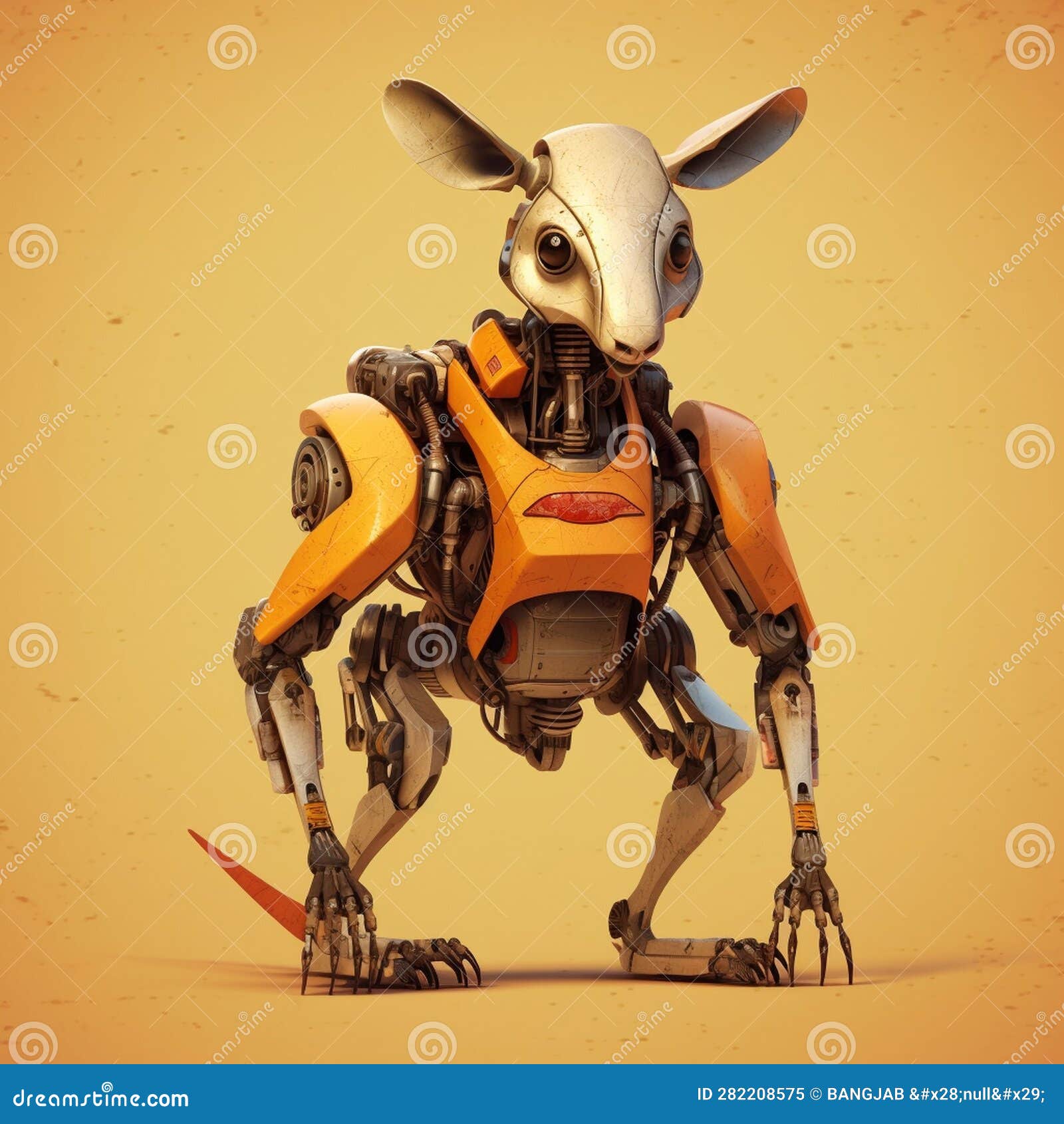 Digital Illustration of Robot Kangaroo Stock Illustration ...