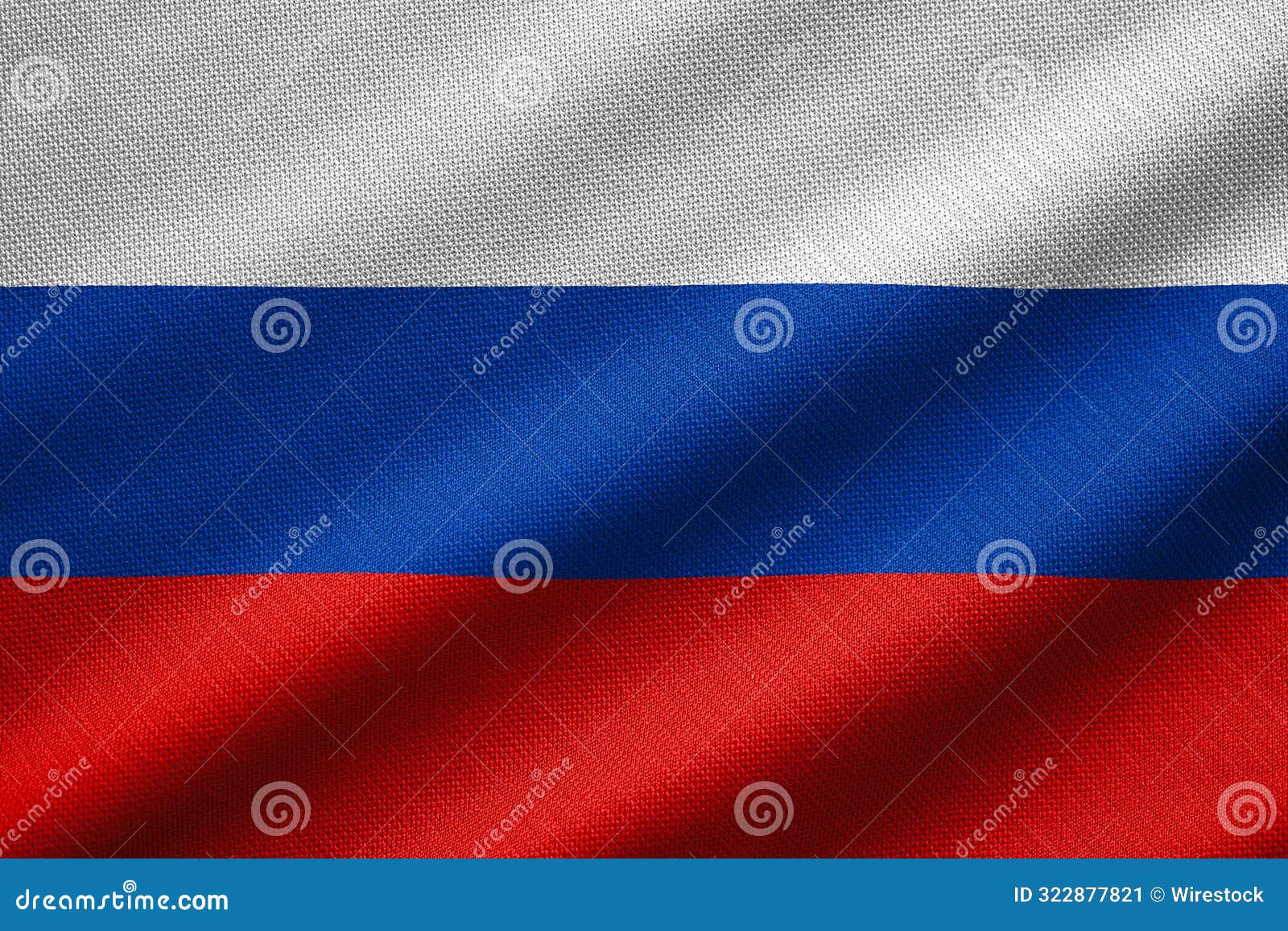 Digital Illustration of the Russian Federation Flag Fluttering in the ...