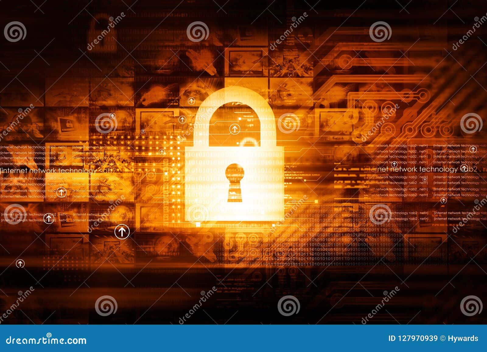 Secure network concept stock illustration. Illustration of hacker ...