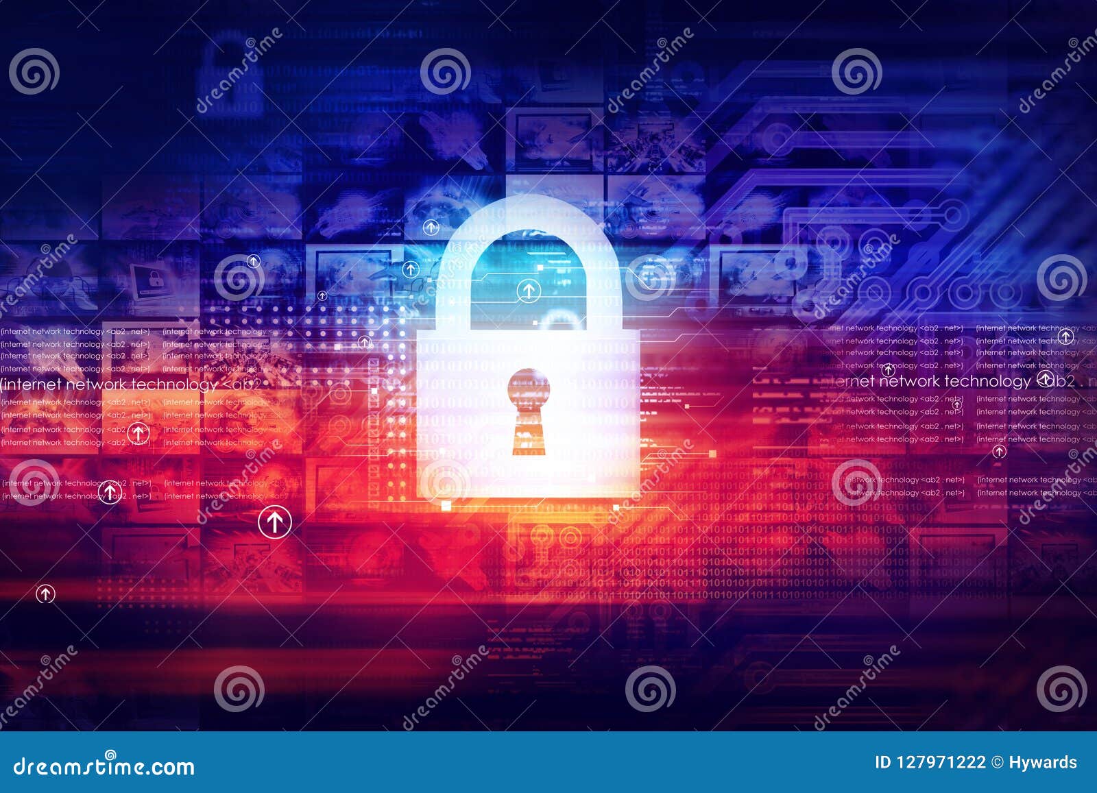 Secure network concept stock illustration. Illustration of lock - 127971222