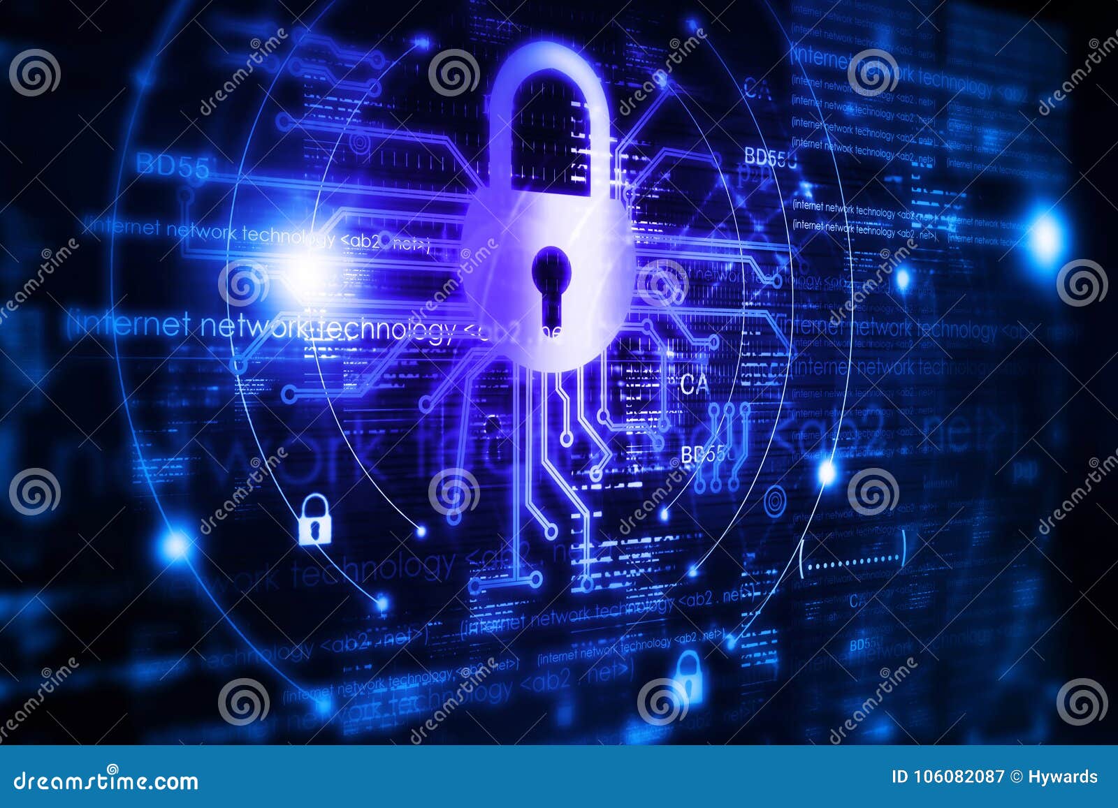 Digital security concept stock illustration. Illustration of protect ...