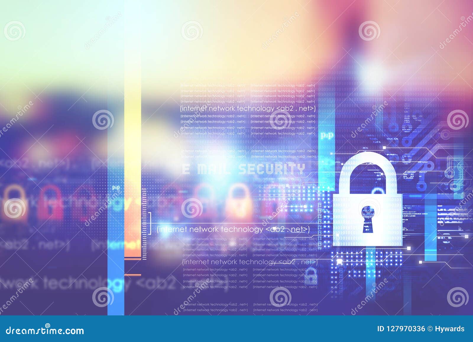 Digital security concept stock illustration. Illustration of abstract ...