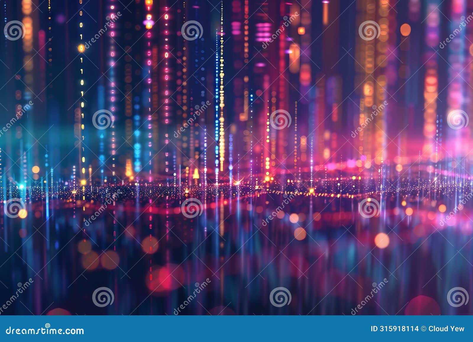 Digital Illustration of Sound Wave Frequencies in a Mesmerizing Visual ...
