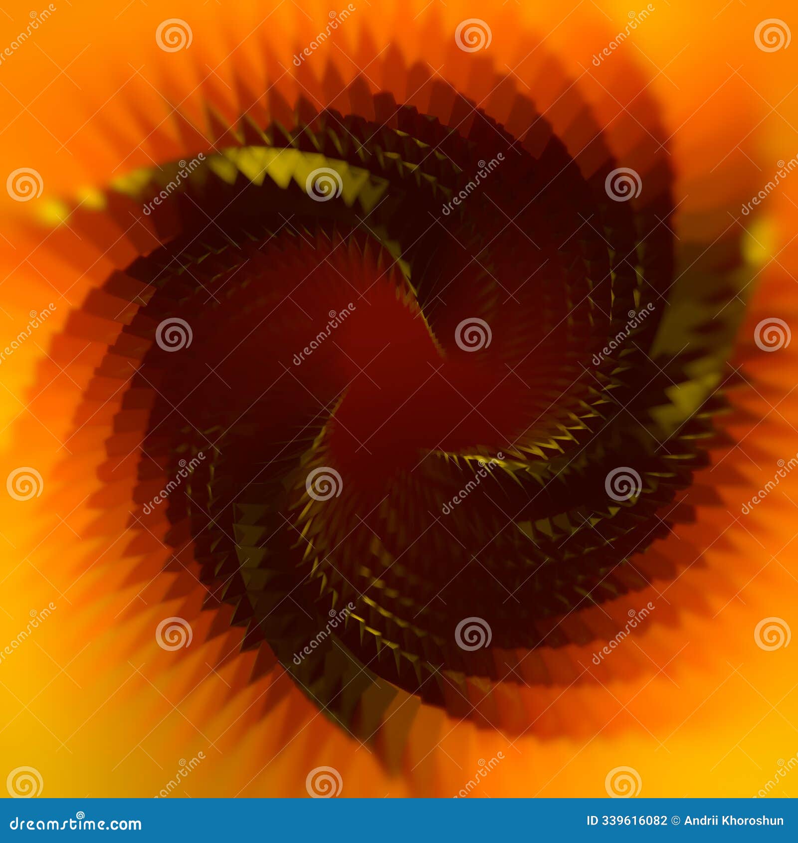 Digital Illustration of a Spiral Twisted Figure in the Shape of a ...