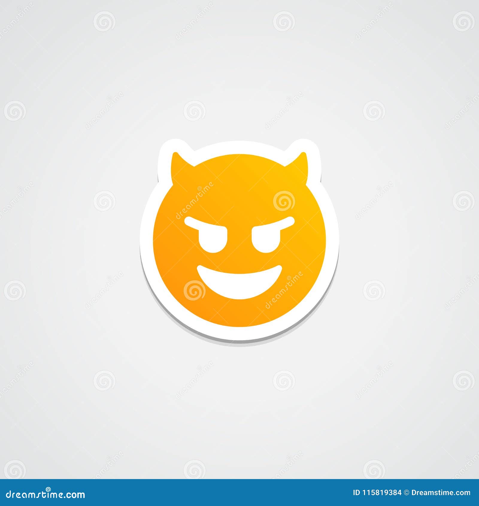 Evil Laugh Emoticon Cartoon Vector | CartoonDealer.com #71113643