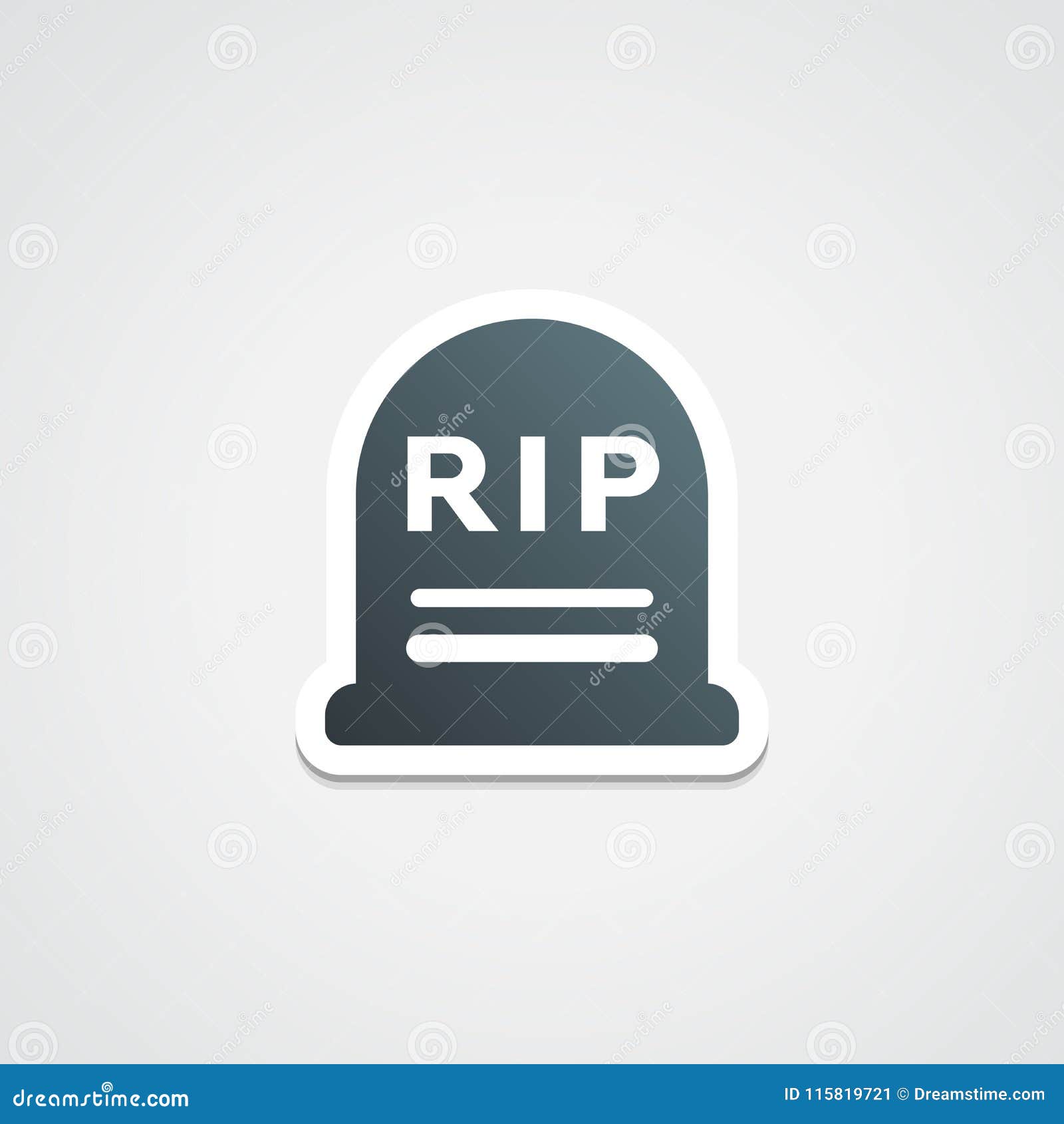 RIP Sticker stock illustration. Illustration of facial - 115819721