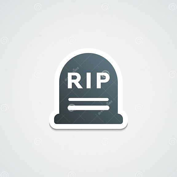 RIP Sticker stock illustration. Illustration of facial - 115819721