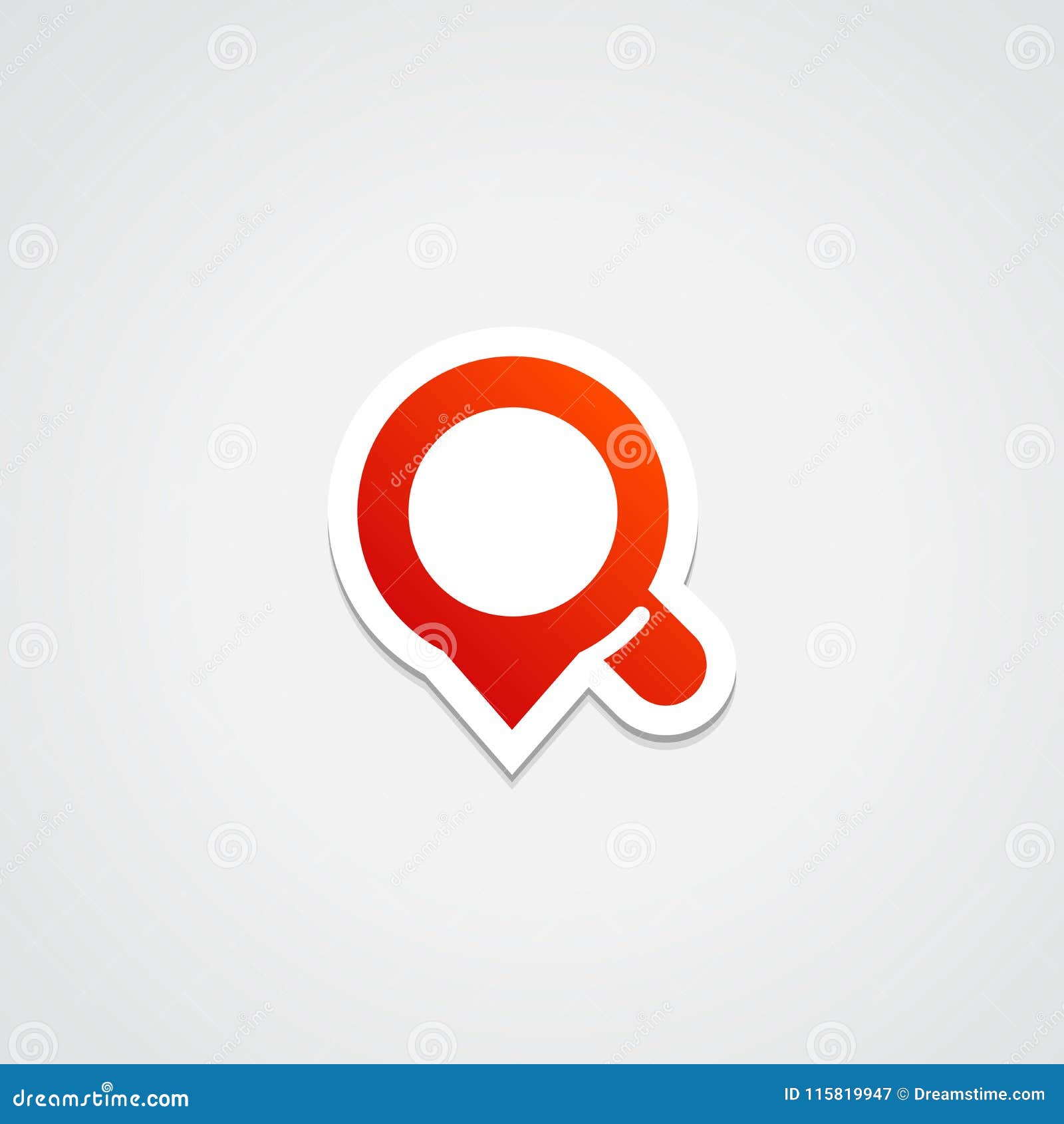 Search Location Sticker stock illustration. Illustration of media ...