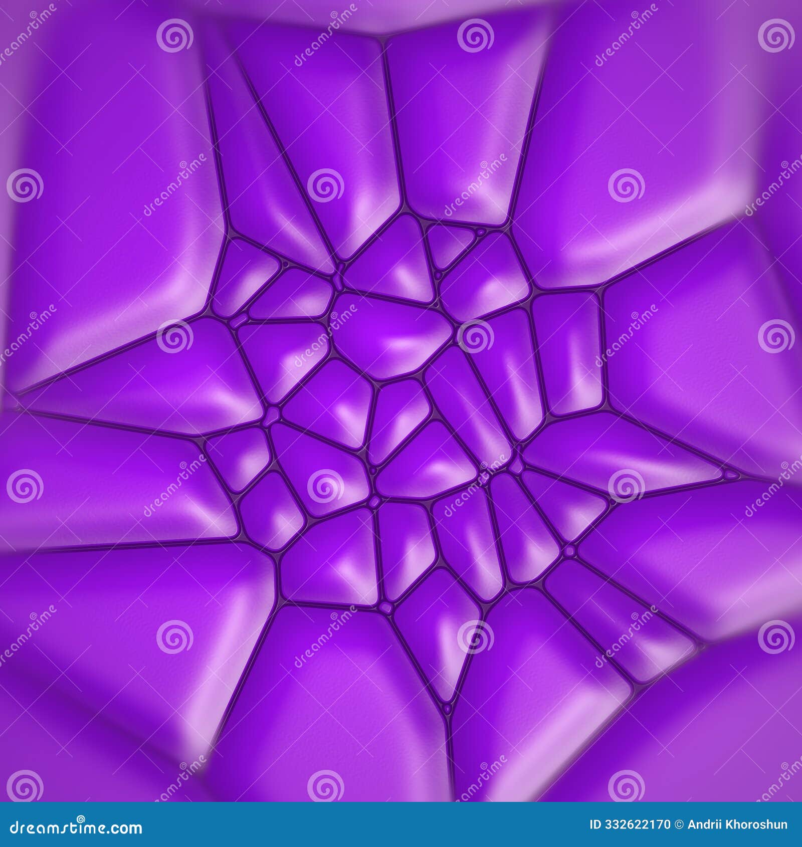 Digital Illustration of Violet Organic Cells. 3d Rendering Stock ...