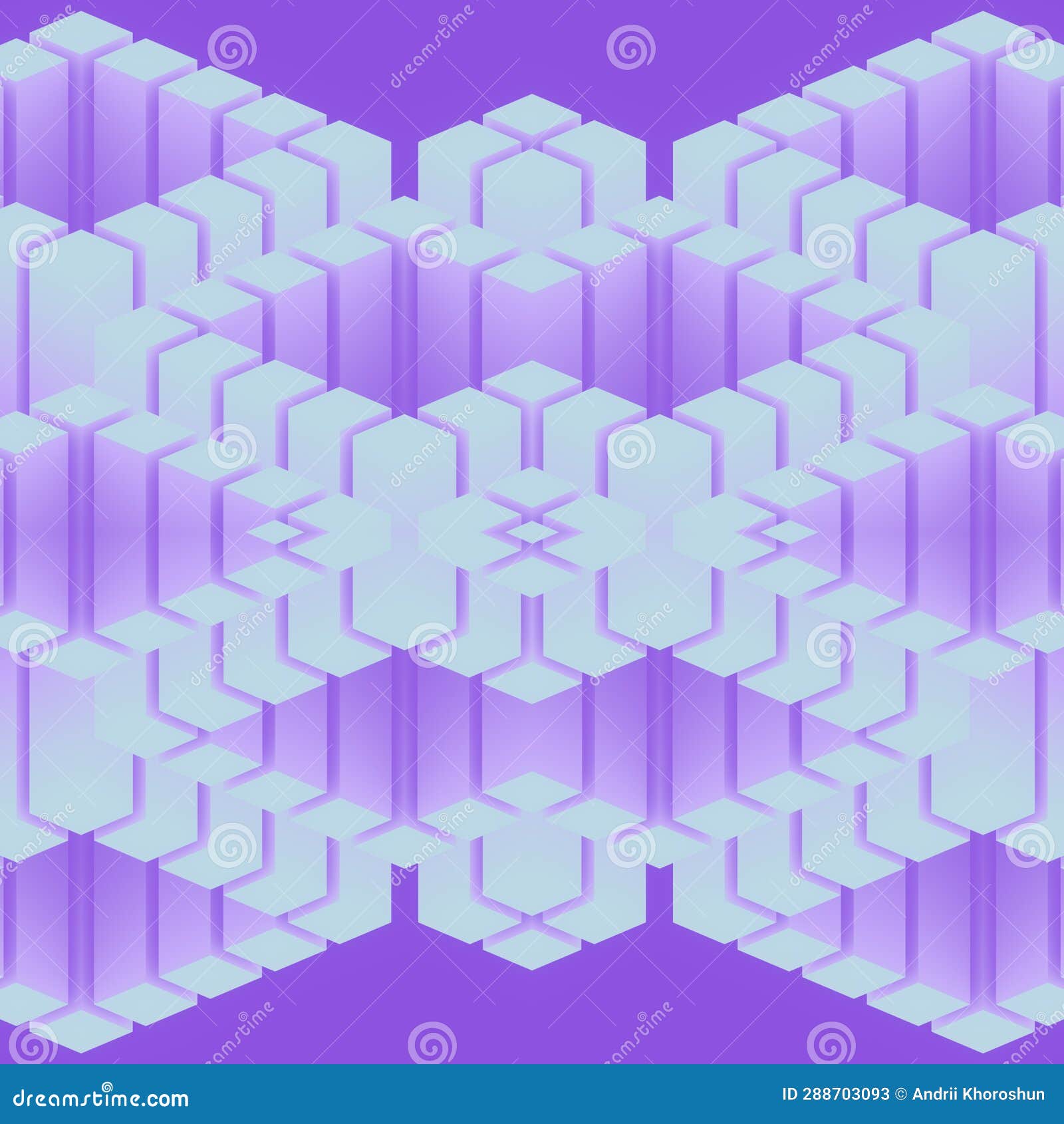 Digital Illustration of a Symmetrical Neon Pattern of Rectangular ...