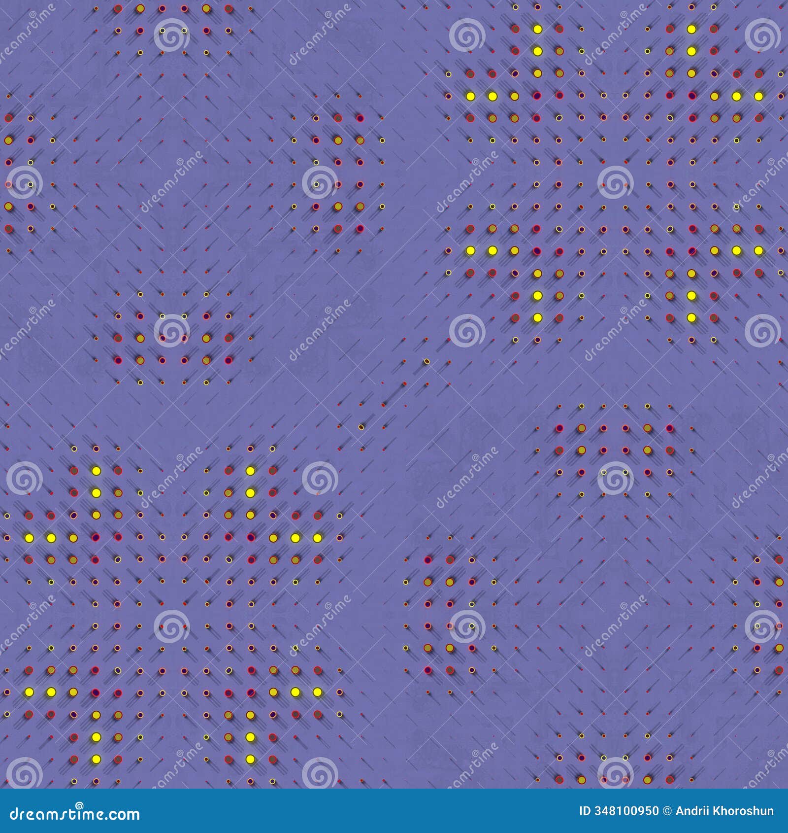 Digital Illustration of a Symmetrical Pattern of Light Colored Dots. 3d ...