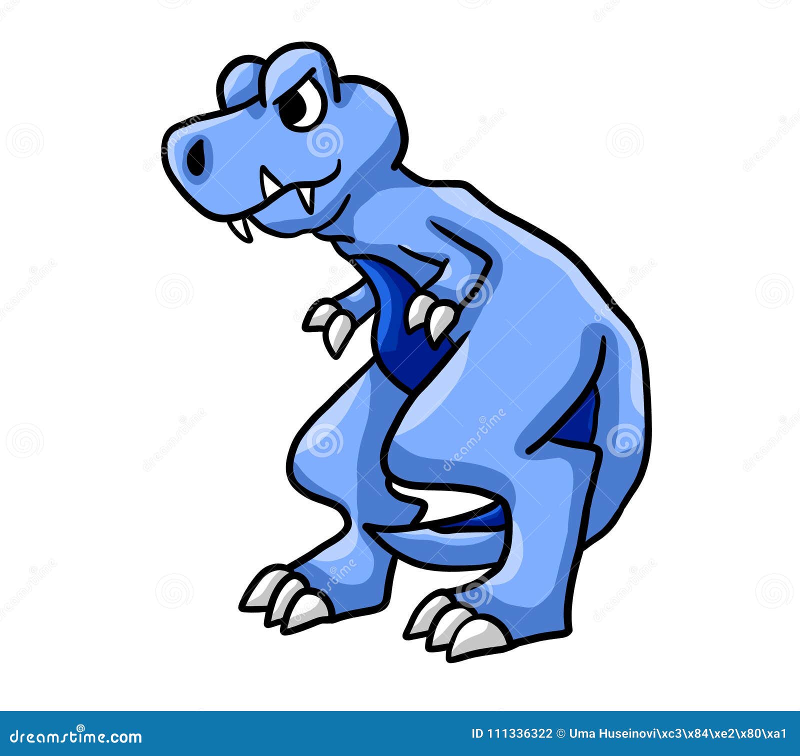 A Happy Blue T Rex 1 stock illustration. Illustration of isolated ...