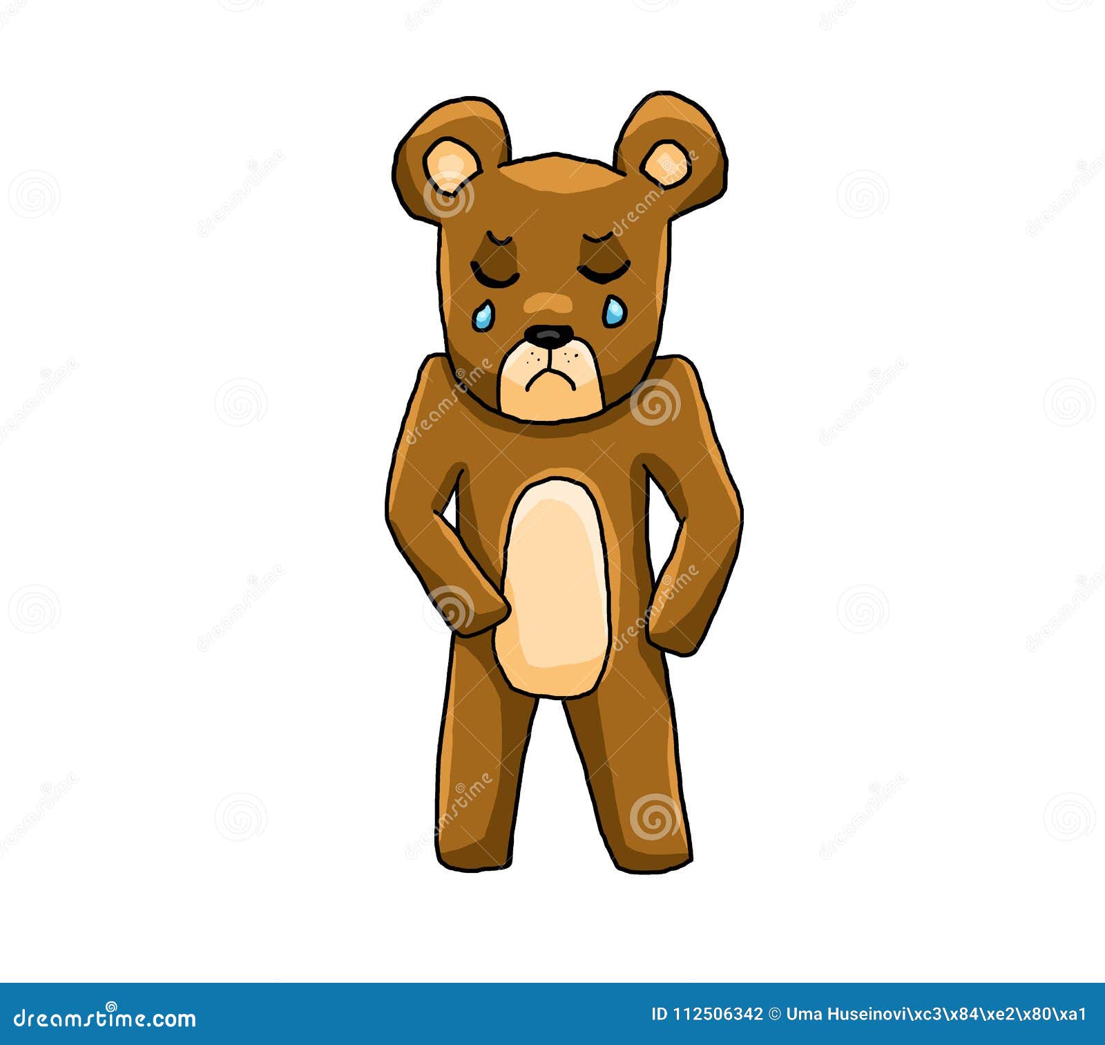 Really Sad Teddy Bear stock illustration. Illustration of artistic ...