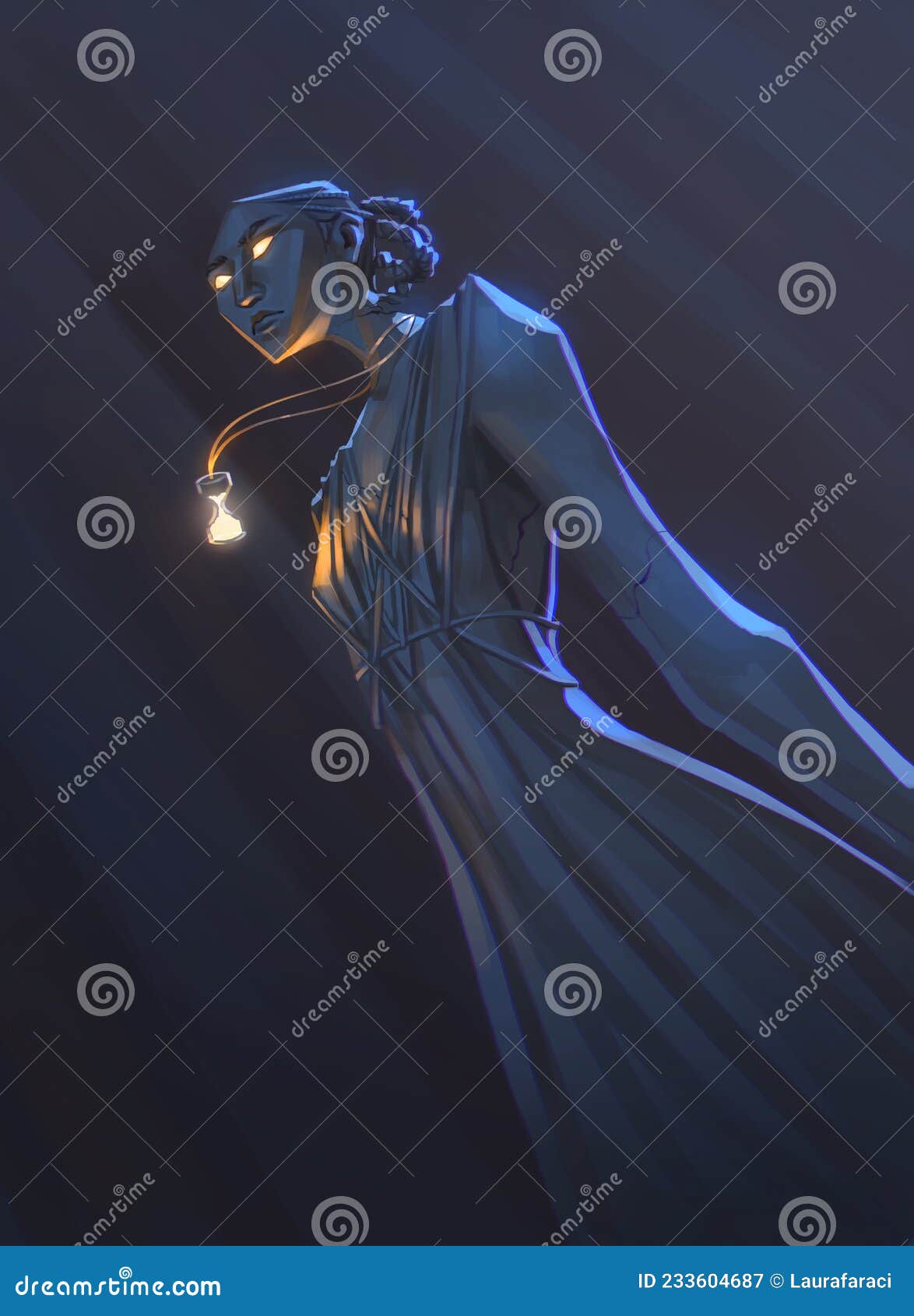 Time Keeper Statue stock illustration. Illustration of creature - 233604687
