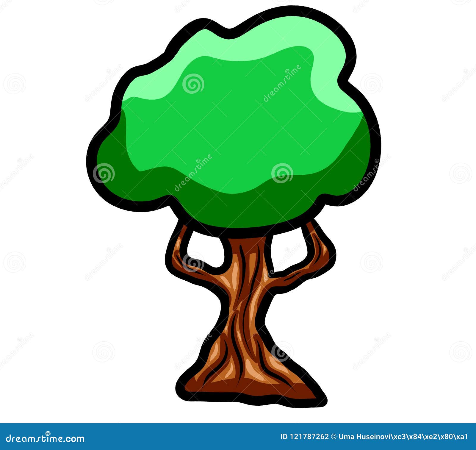 Awesome Cartoon Tree stock illustration. Illustration of awesome ...