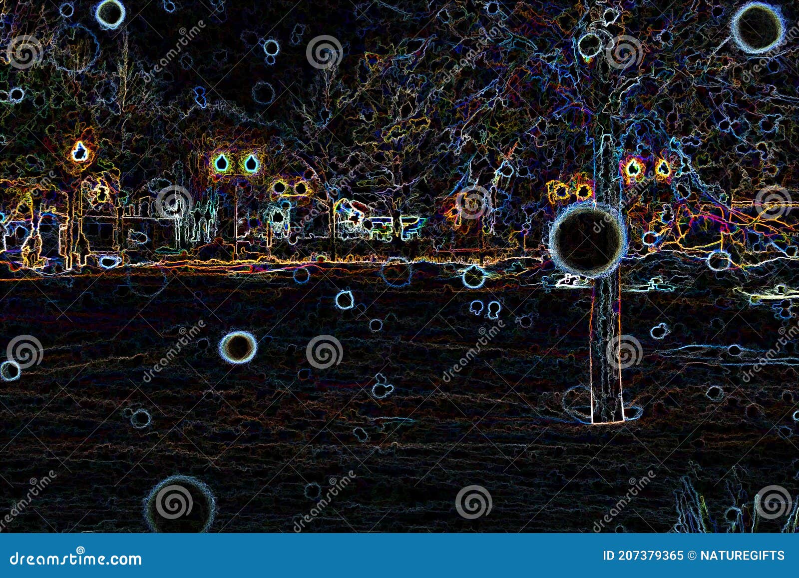 Digital Trees Postcard Background Effect Stock Image - Image of forest ...