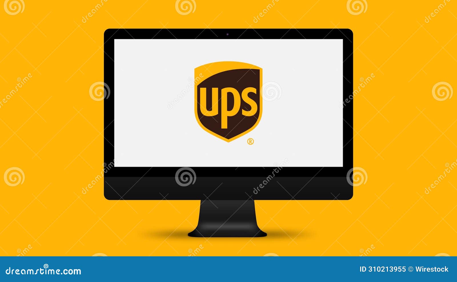 Digital Illustration of a UPS Logo Displayed on a Computer Screen ...