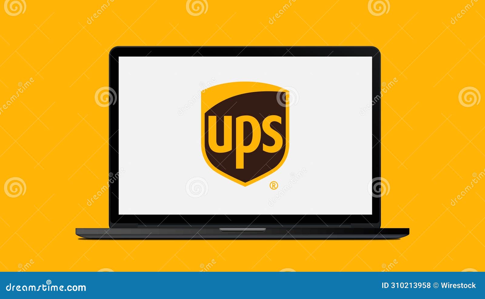 Digital Illustration of a UPS Logo Displayed on a Computer Screen ...