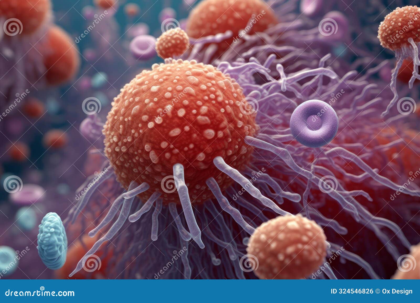 Digital Illustration of Vibrio Microbes Model of Bacteria, Realistic ...