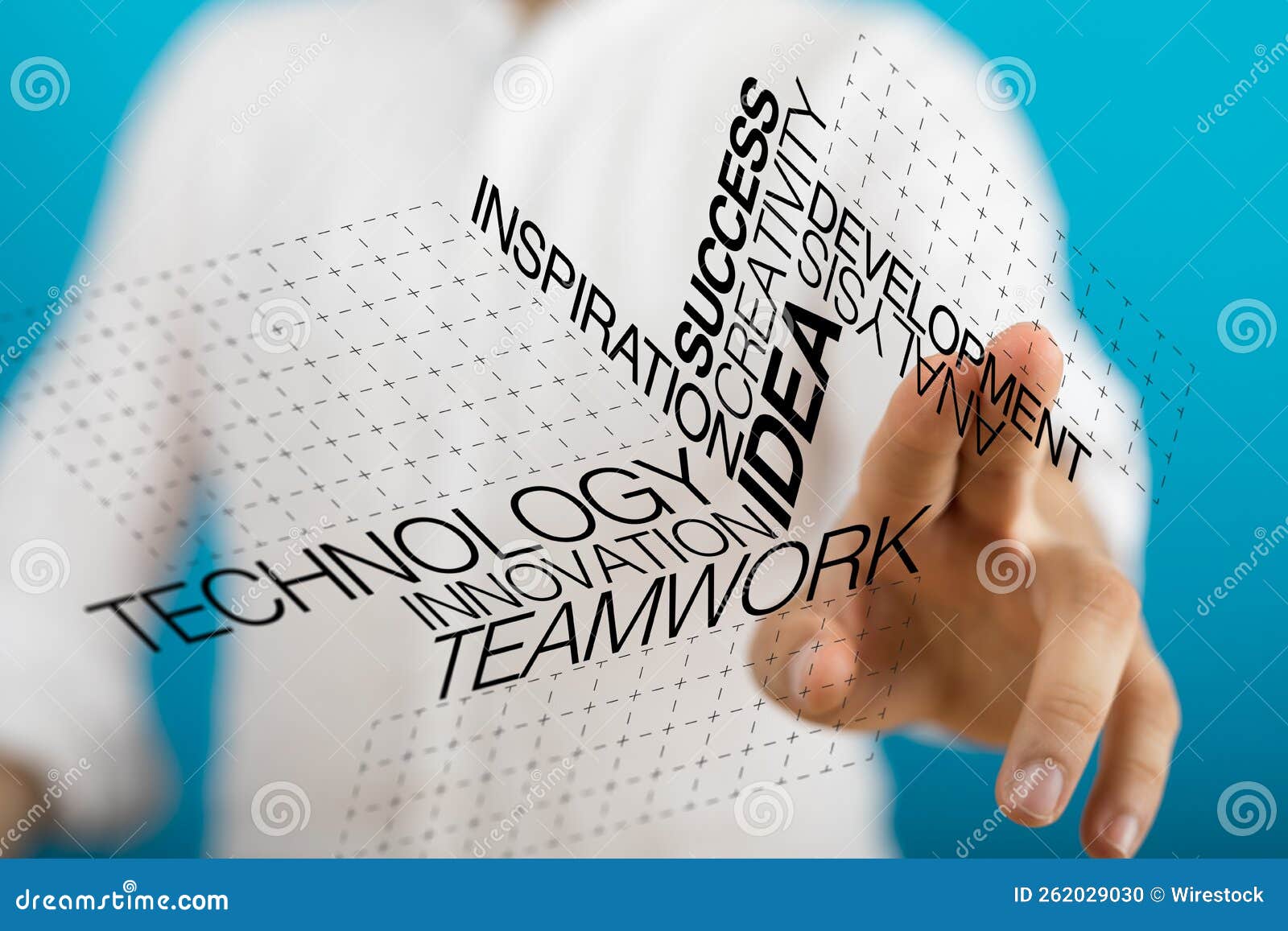 Digital Illustration of Words -technology, Innovation, Teamwork ...