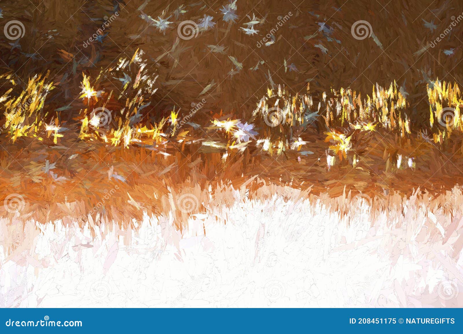 Illustration Yellow Lights in Snow Scene Background Stock Illustration ...
