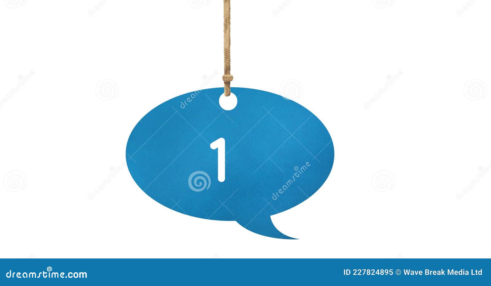 Number Count in Blue Chat Buble 4k Stock Illustration - Illustration of ...