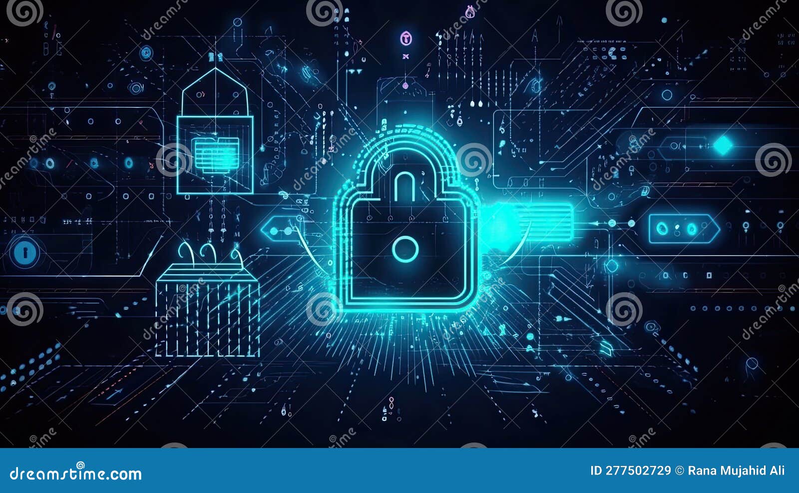 A Digital Image of a Computer Screen with the Word Security on it Stock ...