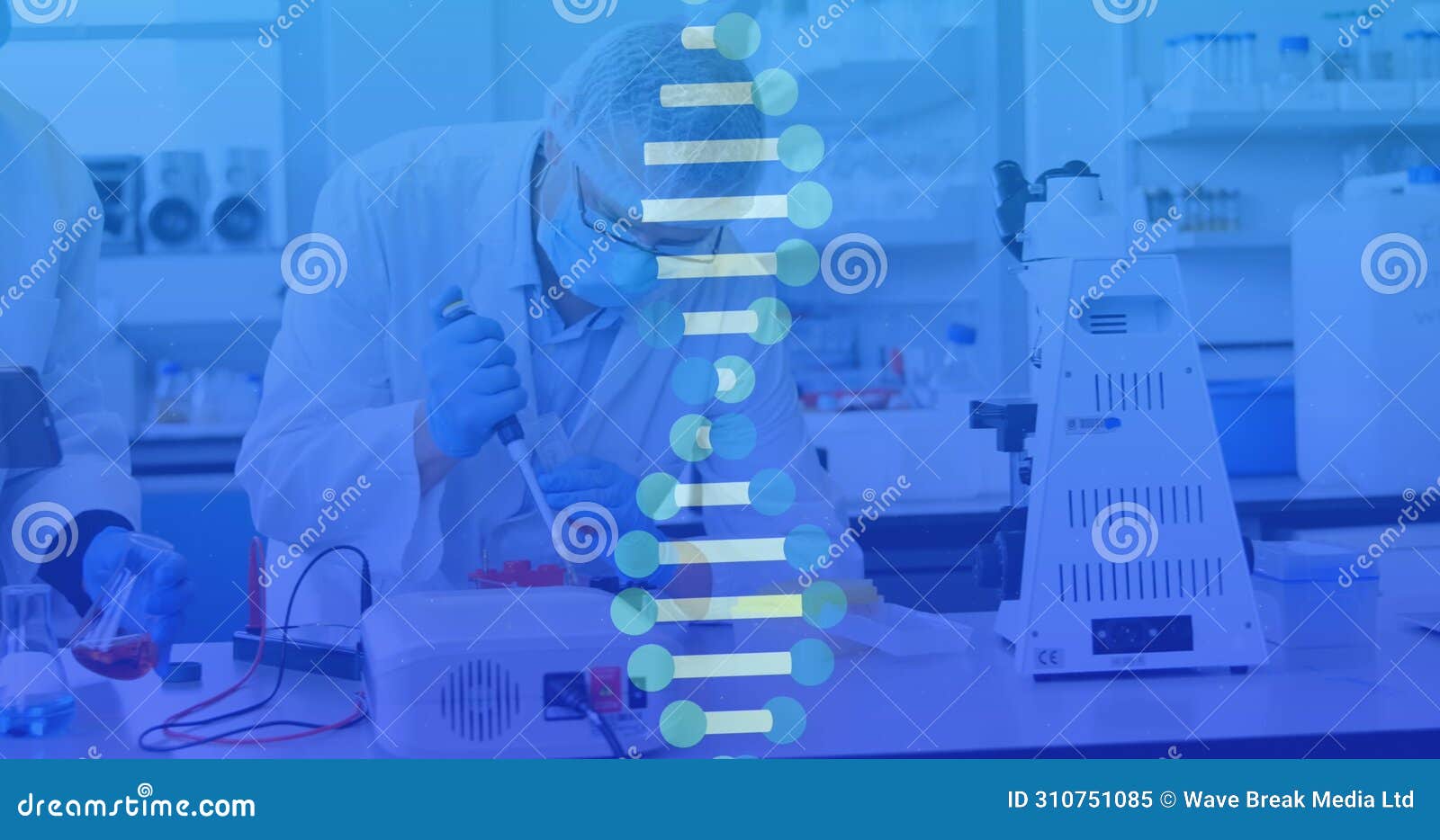 Digital Image Depicts Scientists Analyzing DNA and Math for COVID-19 ...