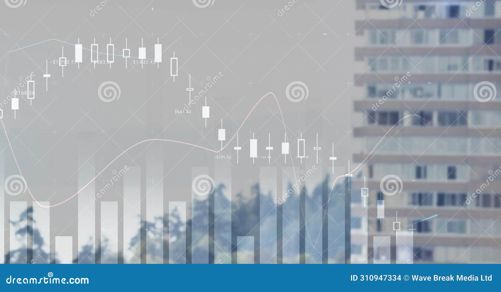 Digital Image of Different Graphs Moving in the Screen and Background ...