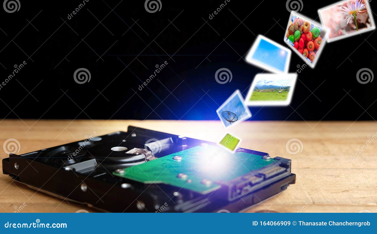 Digital Image Drop Out from HDD Stock Image - Image of drive, global ...