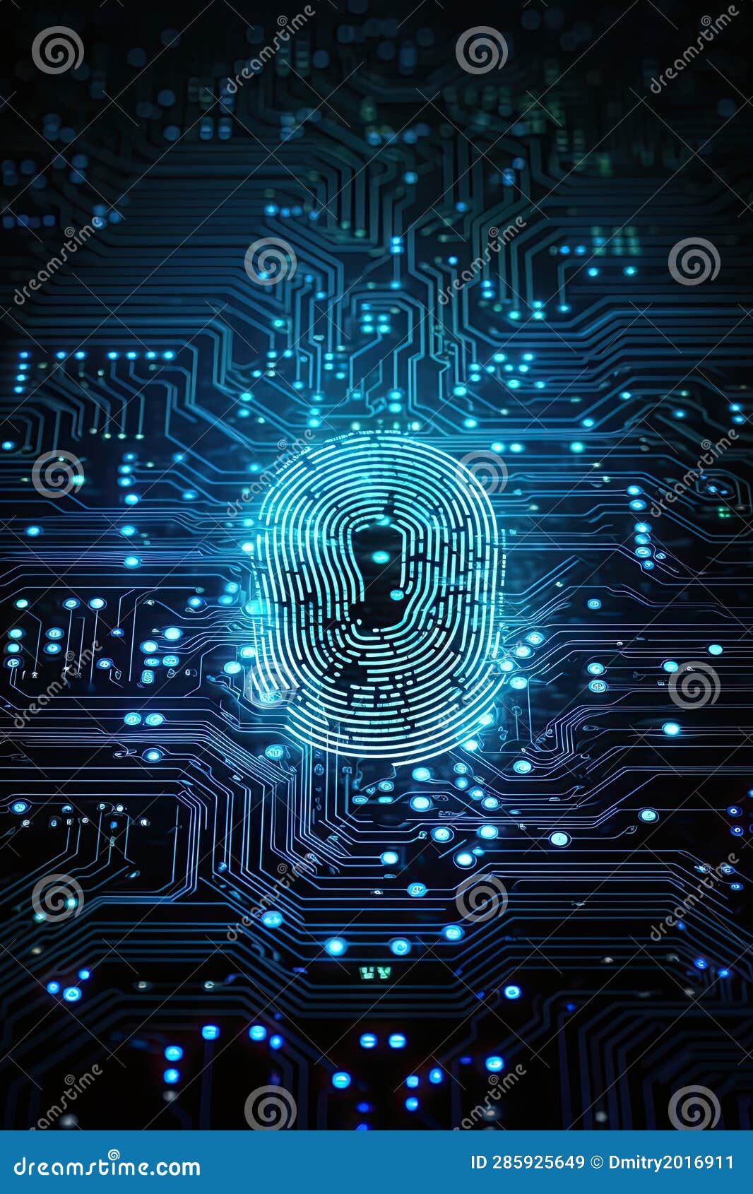 Digital Image of a Fingerprint. Stock Illustration - Illustration of ...