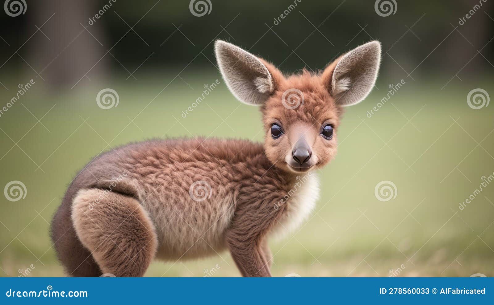 A Digital Image Illustrating a Magically Enchanting Kangaroo Cub AI ...