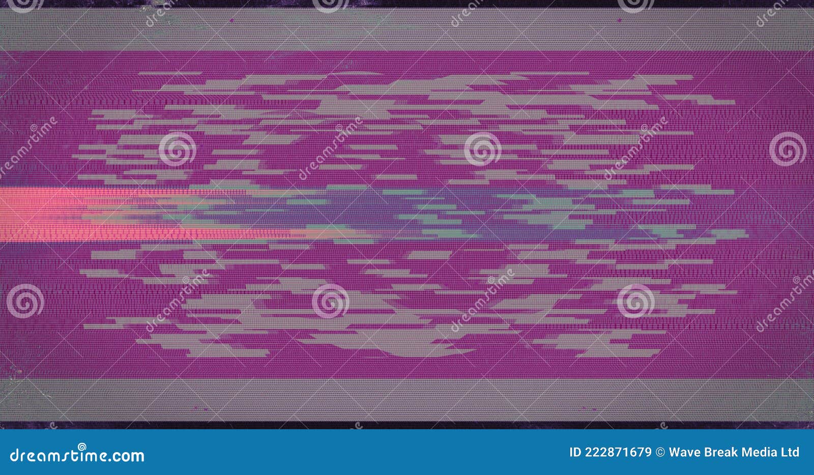 Digital Image of Light Trails and Glitch Effect Against Round Scanner ...