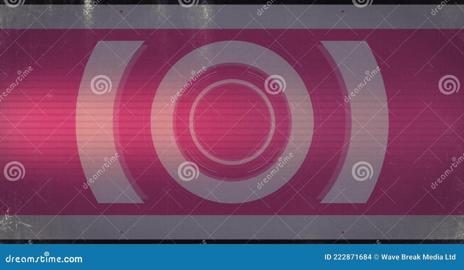 Digital Image of Light Trails and Glitch Effect Against Round Scanner ...