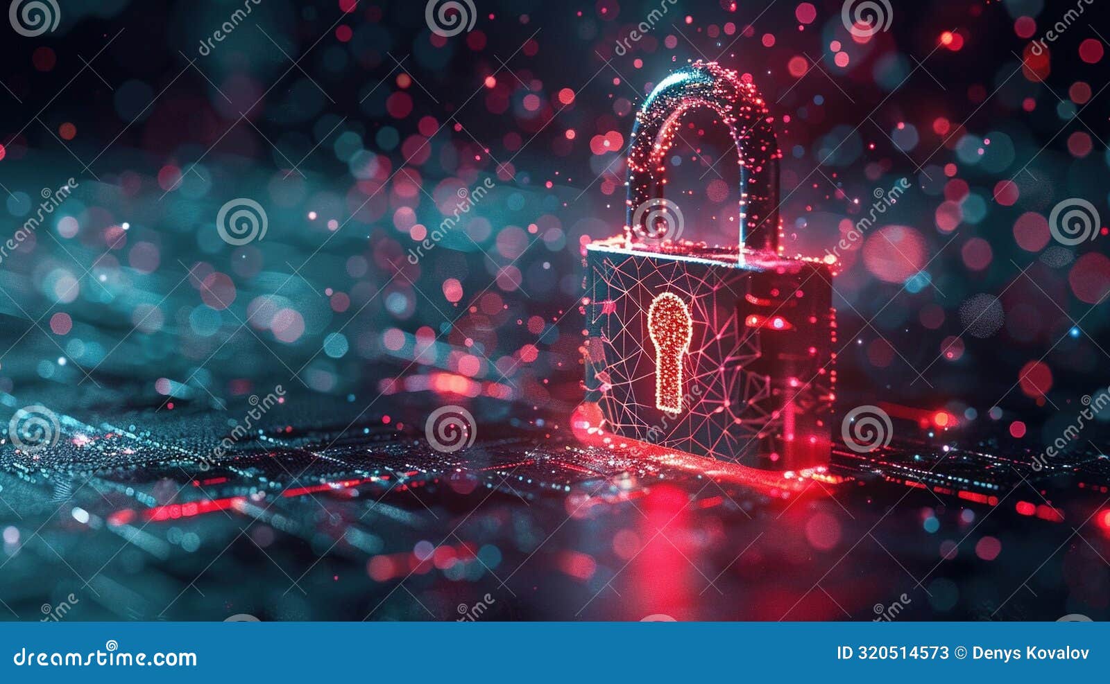 Digital Image of the Lock. the Concept of Aesthetic Security. Big Data ...