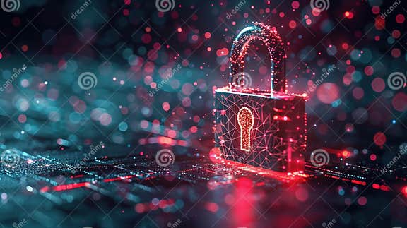 Digital Image of the Lock. the Concept of Aesthetic Security. Big Data ...