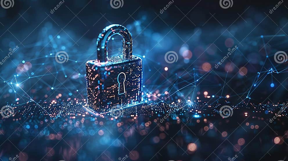 Digital Image of the Lock. the Concept of Aesthetic Security. Big Data ...