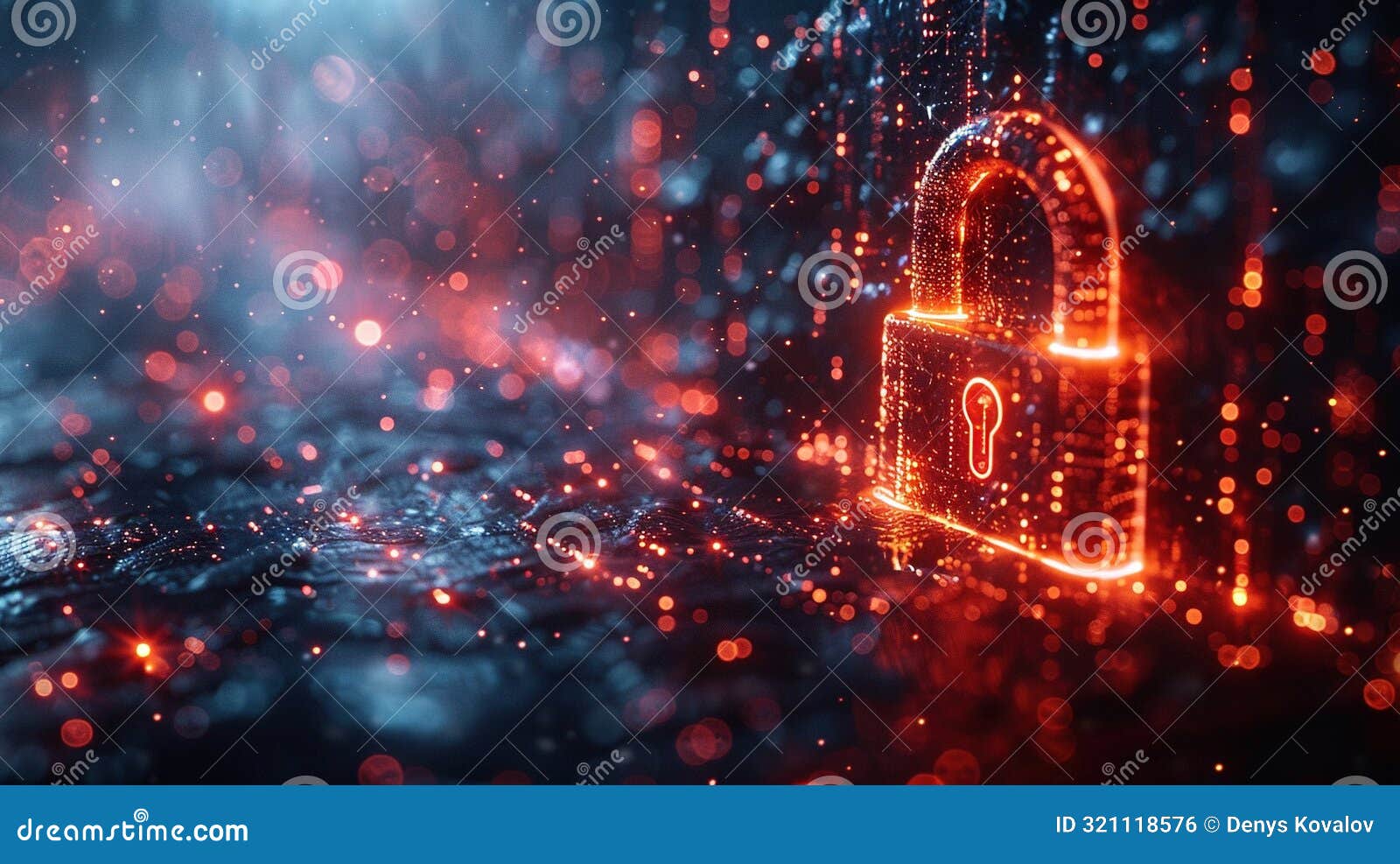 Digital Image of the Lock. the Concept of Aesthetic Security. Big Data ...