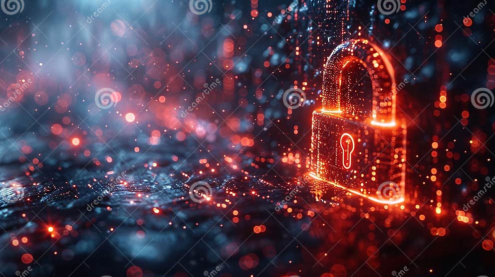 Digital Image of the Lock. the Concept of Aesthetic Security. Big Data ...