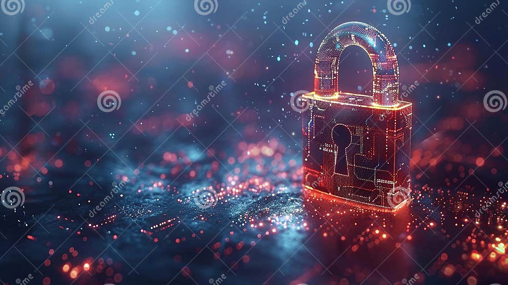 Digital Image of the Lock. the Concept of Aesthetic Security. Big Data ...