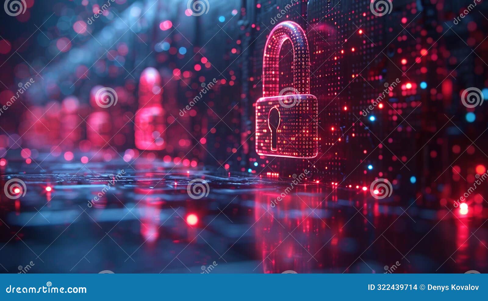 Digital Image of the Lock. the Concept of Aesthetic Security. Big Data ...