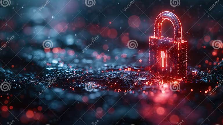 Digital Image of the Lock. the Concept of Aesthetic Security. Big Data ...