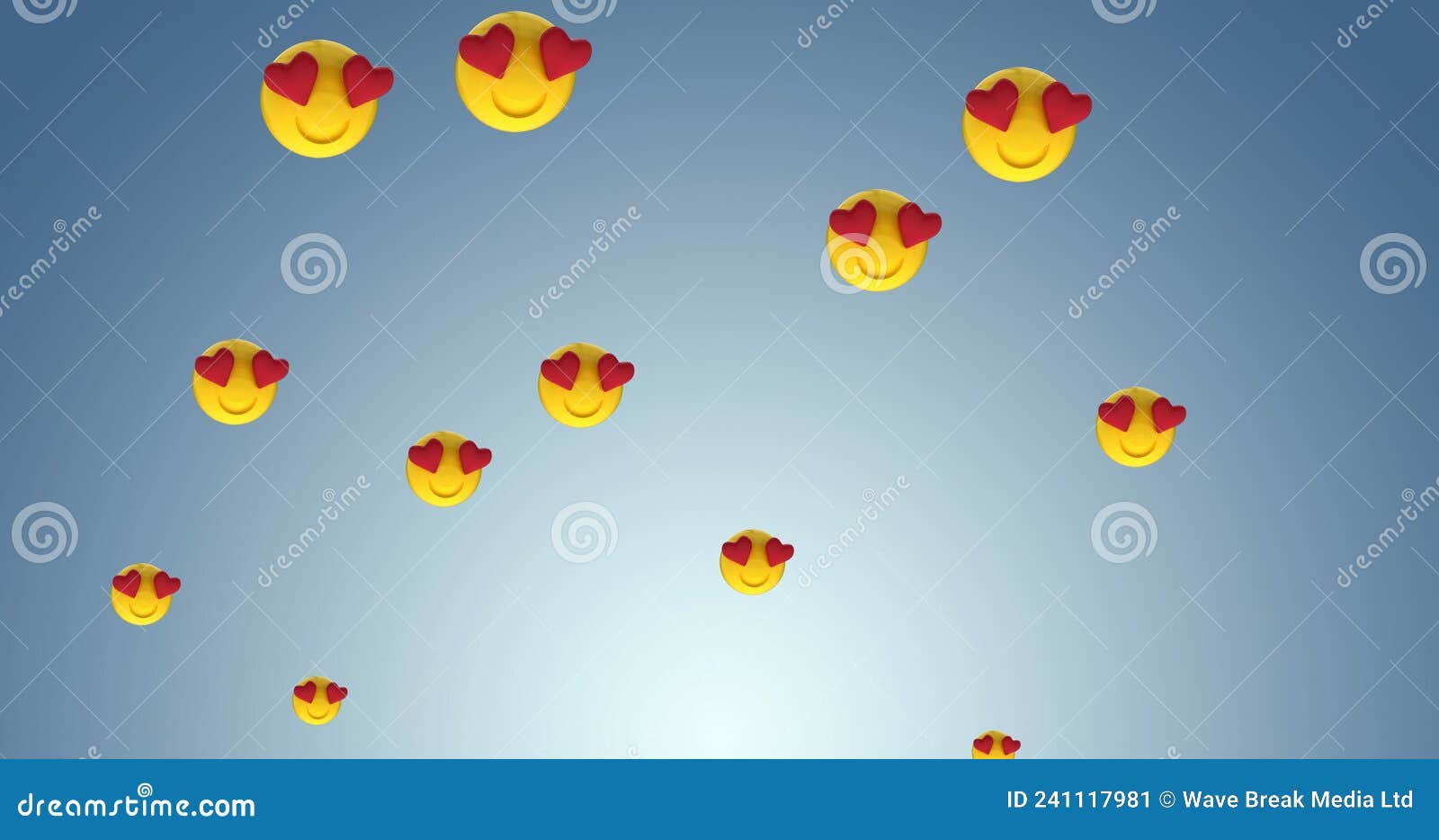 Multiple Heart Icons Over World Map Against Blue Background Royalty ...